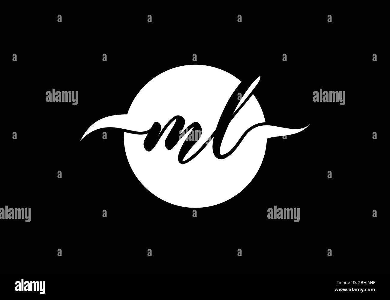 Initial Monogram Letter M L Logo Design Vector Template. ML Letter Logo ...