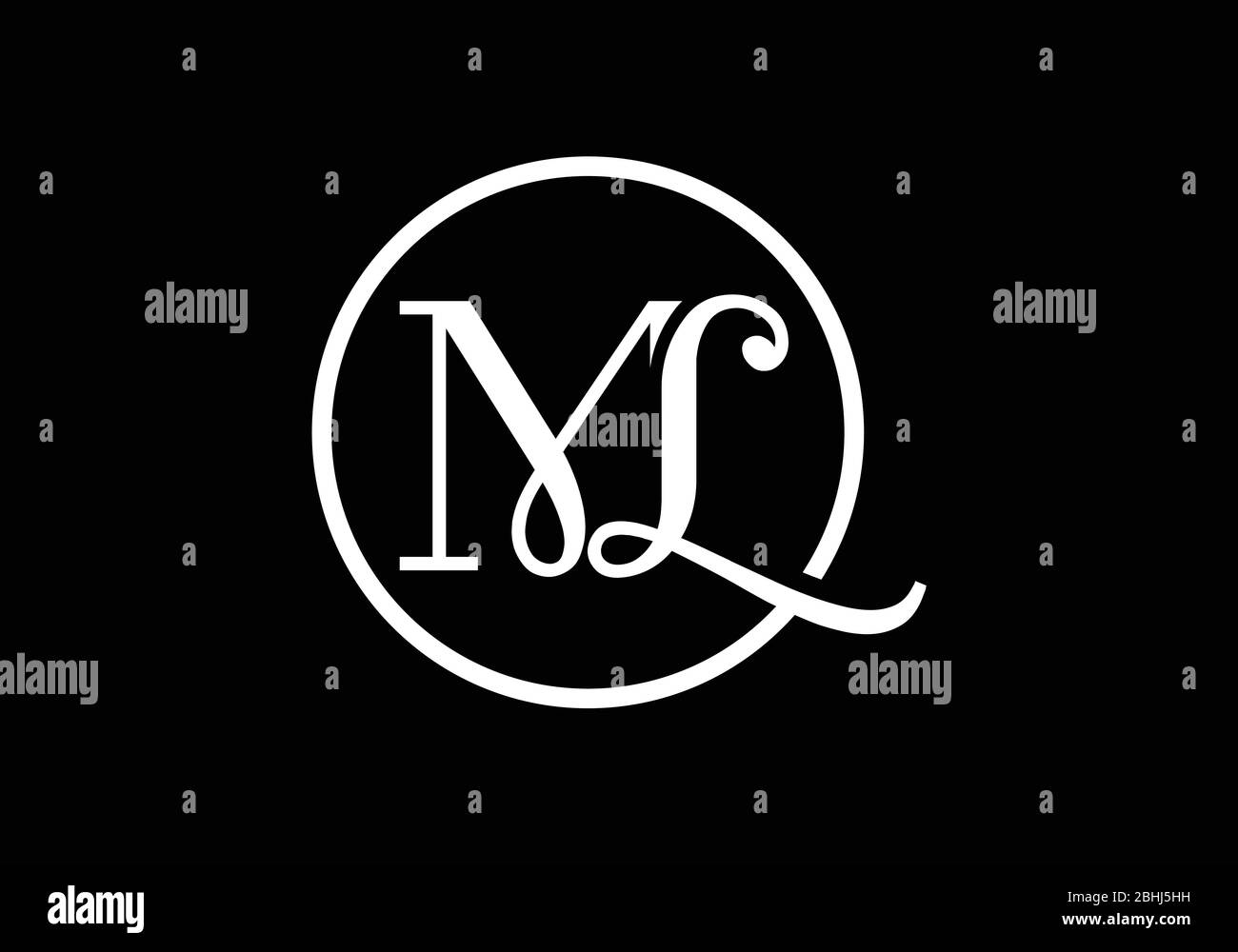 Initial Monogram Letter M L Logo Design Vector Template. ML Letter Logo ...