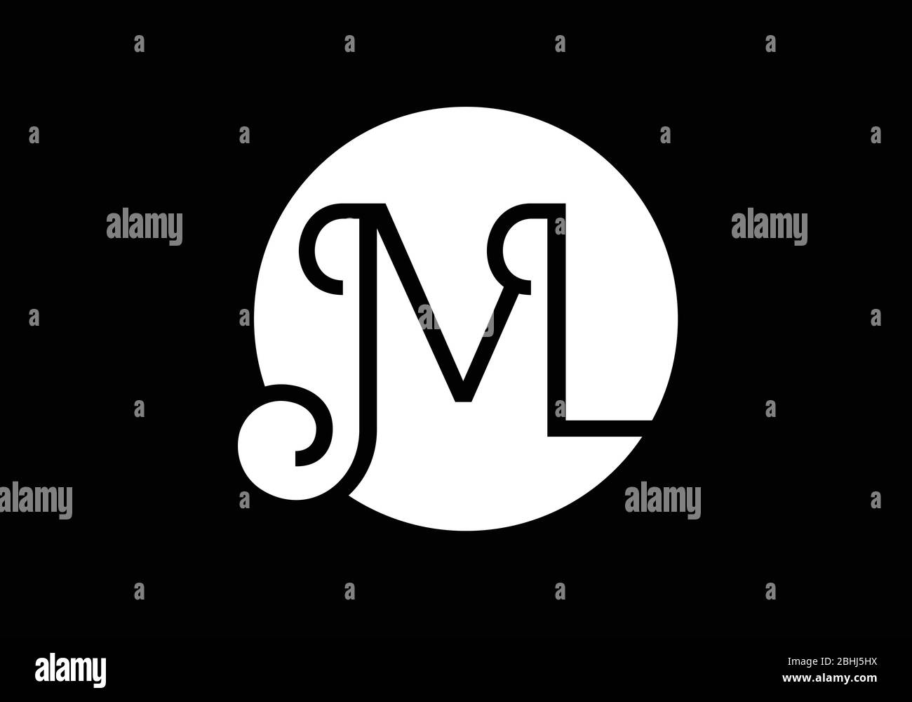 Initial Monogram Letter M L Logo Design Vector Template. ML Letter Logo ...