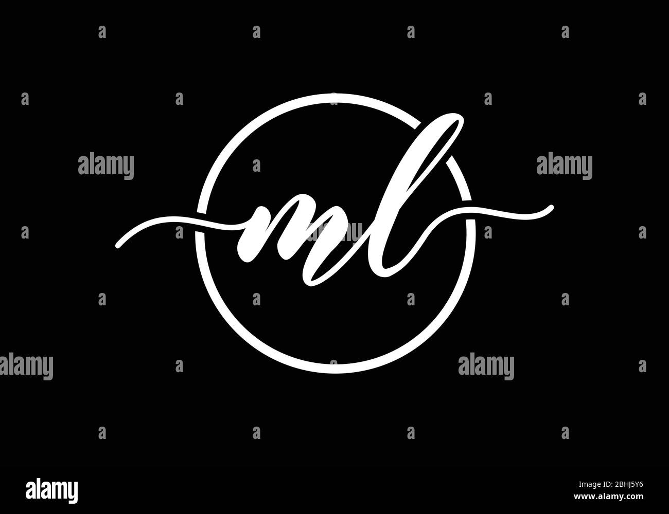 Initial Monogram Letter M L Logo Design Vector Template. ML Letter Logo ...