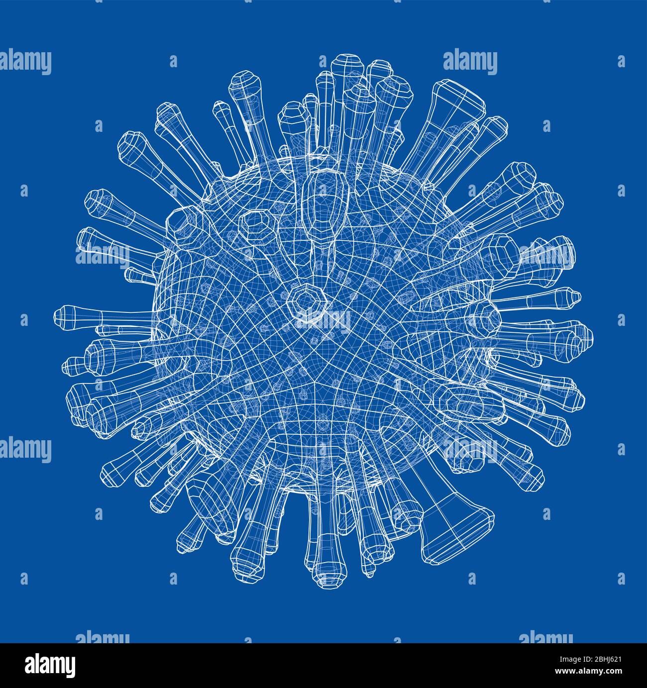 Vector wire-frame model of a virus Stock Vector Image & Art - Alamy