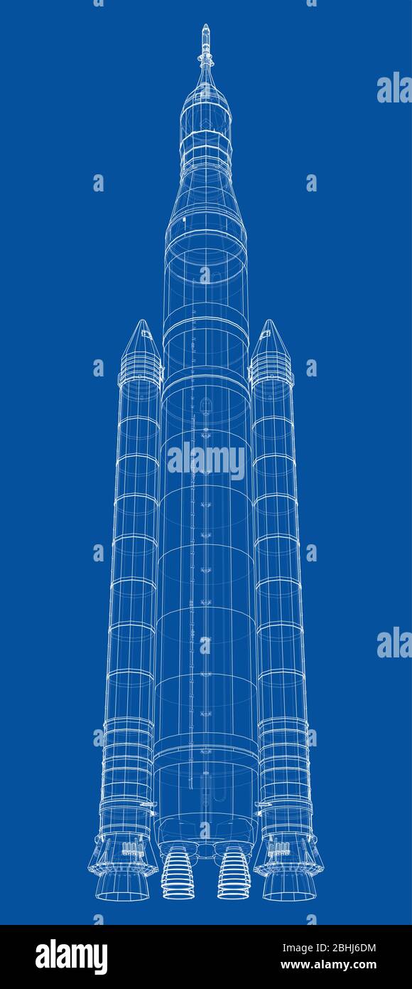 Space rocket concept outline. Vector Stock Vector Image & Art - Alamy