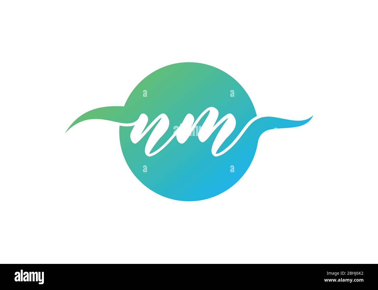 Initial Monogram Letter N M Logo Design Vector Template. NM Letter Logo Design Stock Vector ...