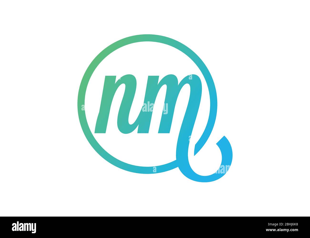 Initial Monogram Letter N M Logo Design Vector Template. NM Letter Logo ...