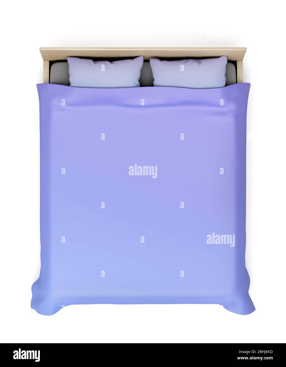 Comfort bed on white background, top view Stock Photo - Alamy