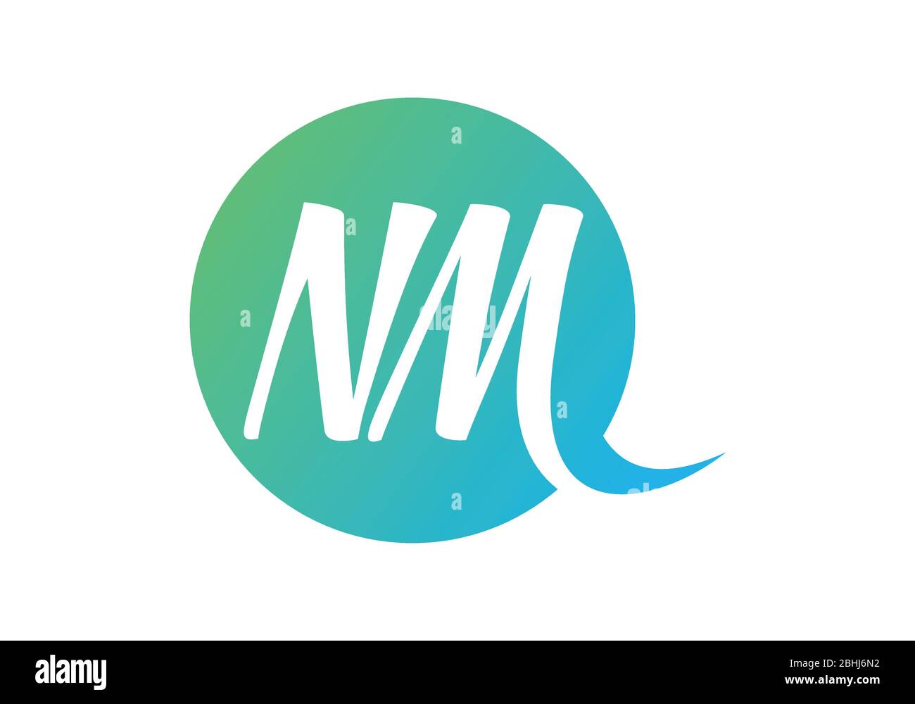 Initial Monogram Letter N M Logo Design Vector Template. NM Letter Logo Design Stock Vector ...