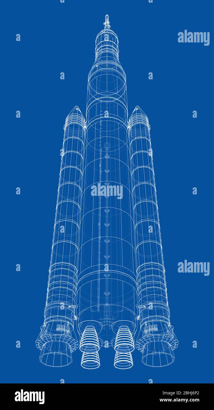 Space rocket concept outline. Vector Stock Vector Image & Art - Alamy
