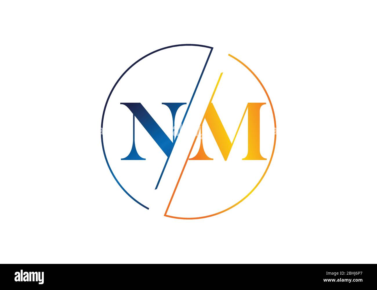 Nm logo design hi-res stock photography and images - Alamy
