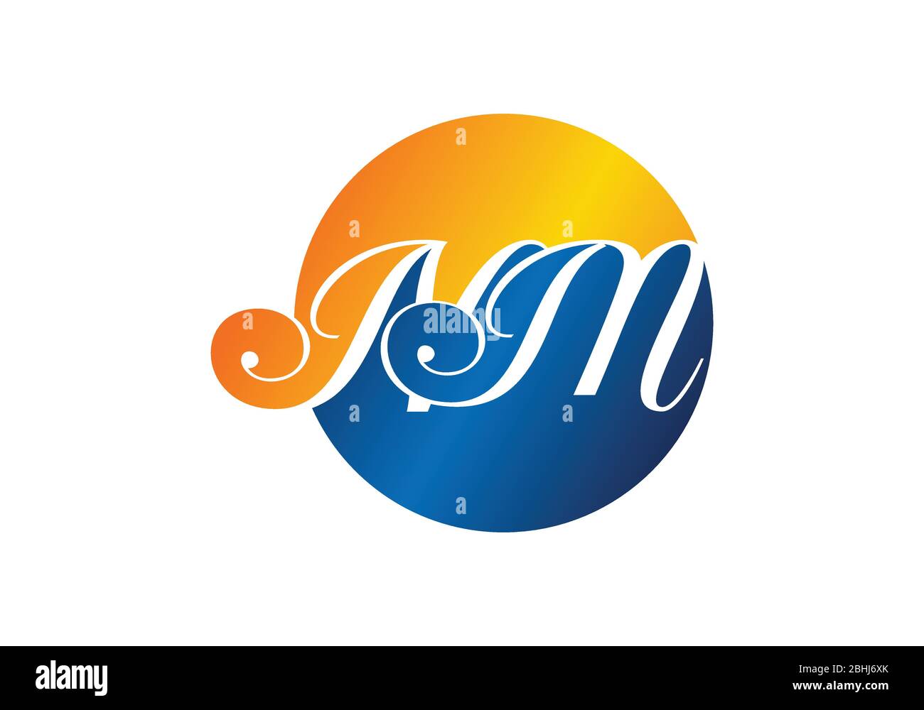 Initial Monogram Letter N M Logo Design Vector Template. NM Letter Logo ...