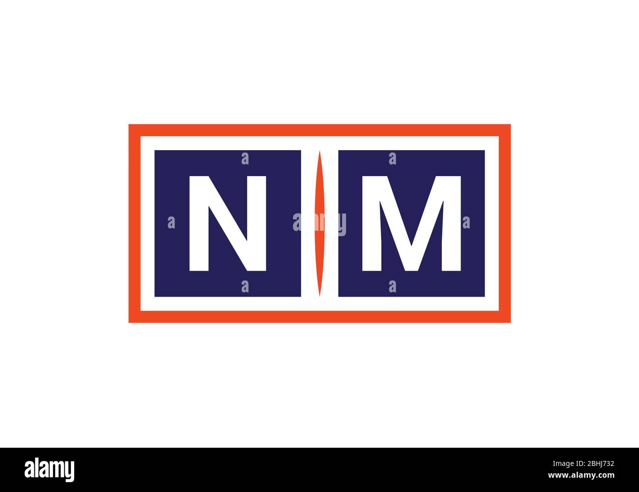 Initial Monogram Letter N M Logo Design Vector Template. NM Letter Logo ...