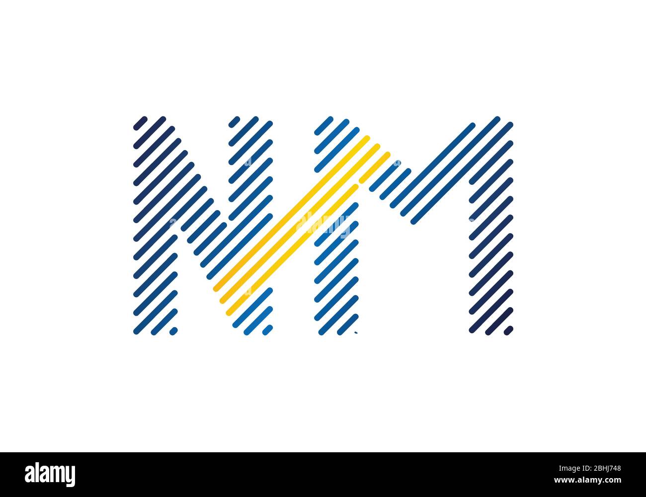 Initial Monogram Letter N M Logo Design Vector Template. NM Letter Logo ...