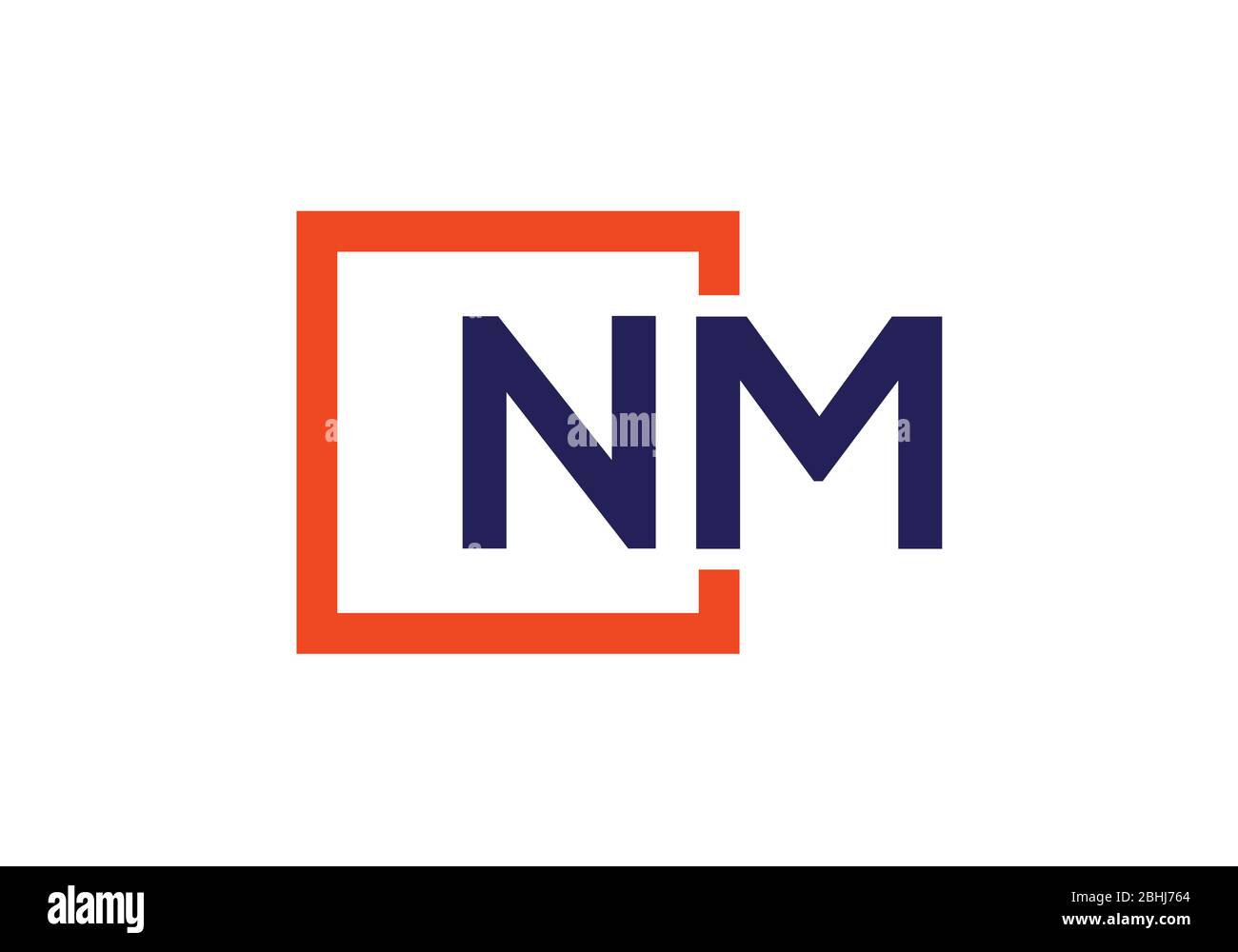 Initial Monogram Letter N M Logo Design Vector Template. NM Letter Logo ...