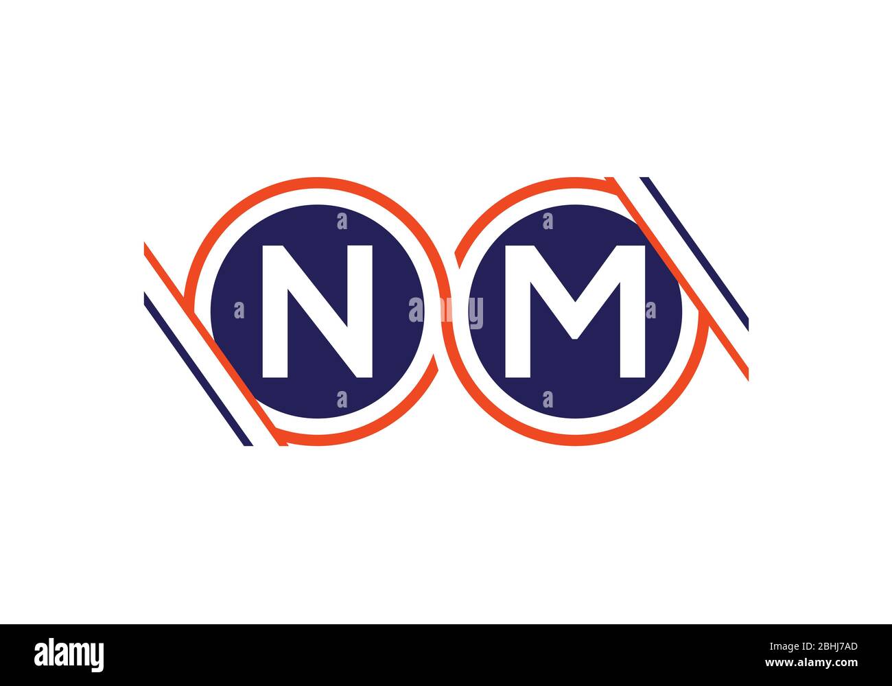 Initial Monogram Letter N M Logo Design Vector Template. NM Letter Logo ...