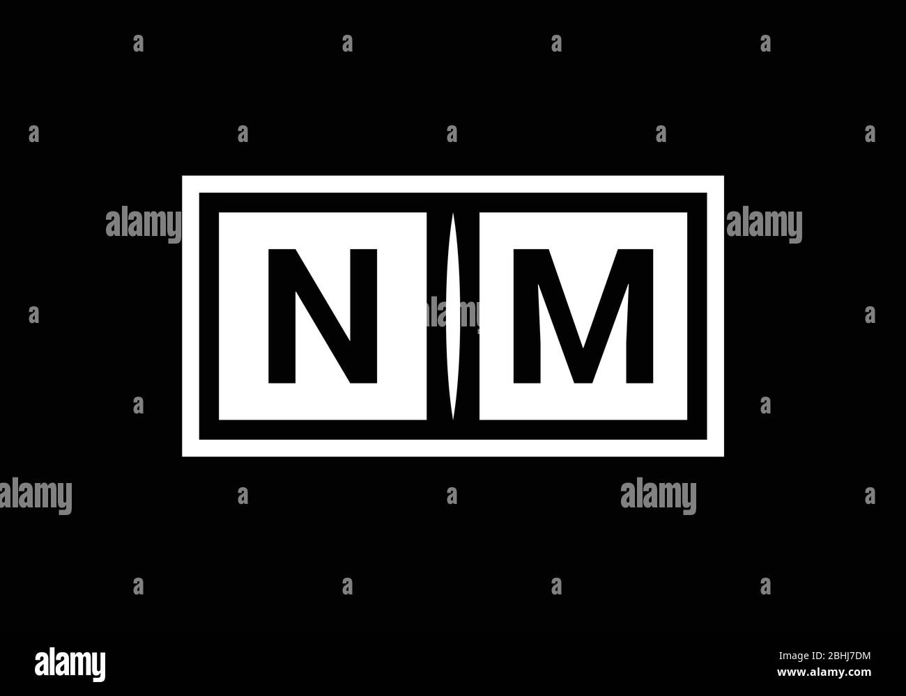 Initial Monogram Letter N M Logo Design Vector Template. NM Letter Logo ...