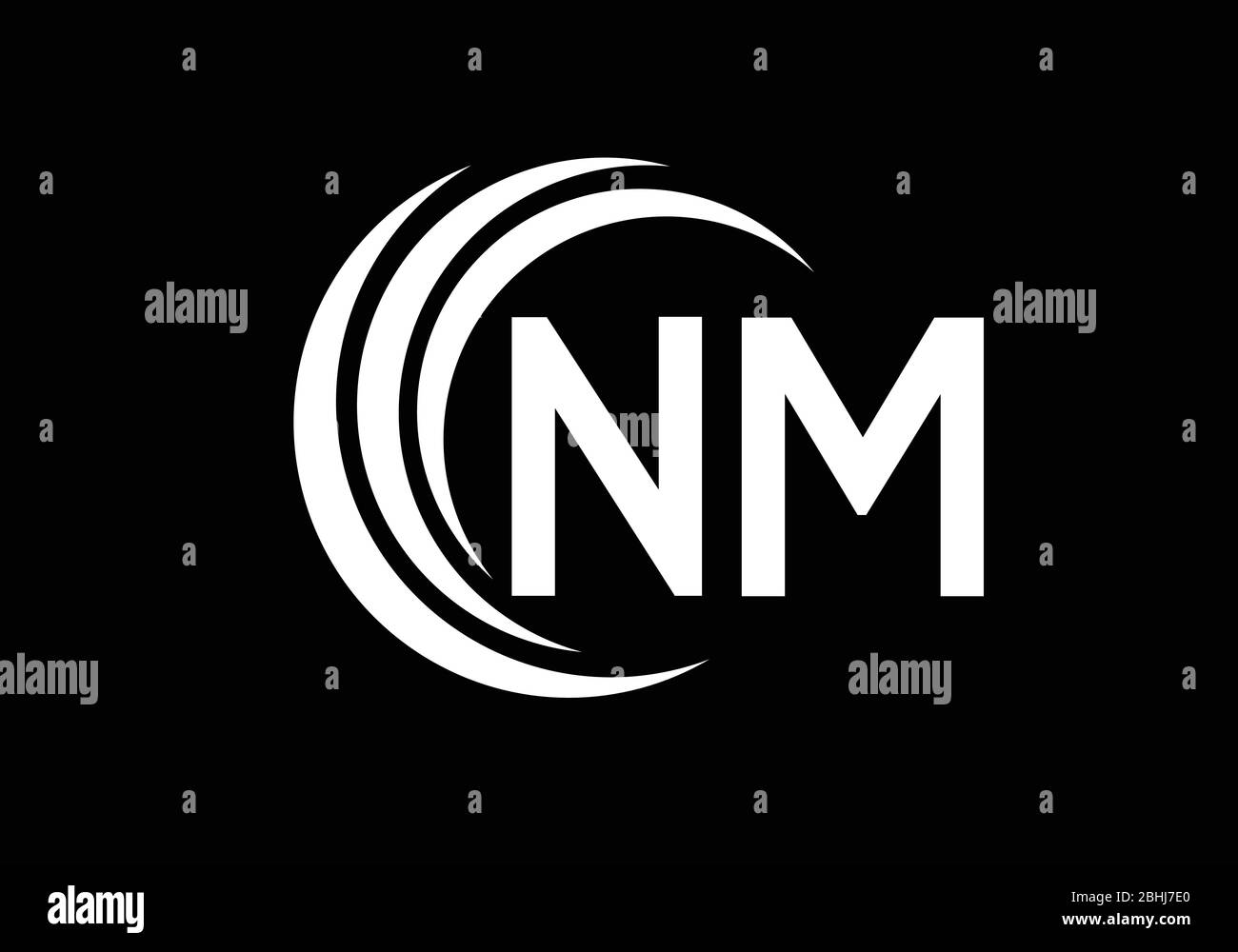 Initial Monogram Letter N M Logo Design Vector Template. NM Letter Logo ...