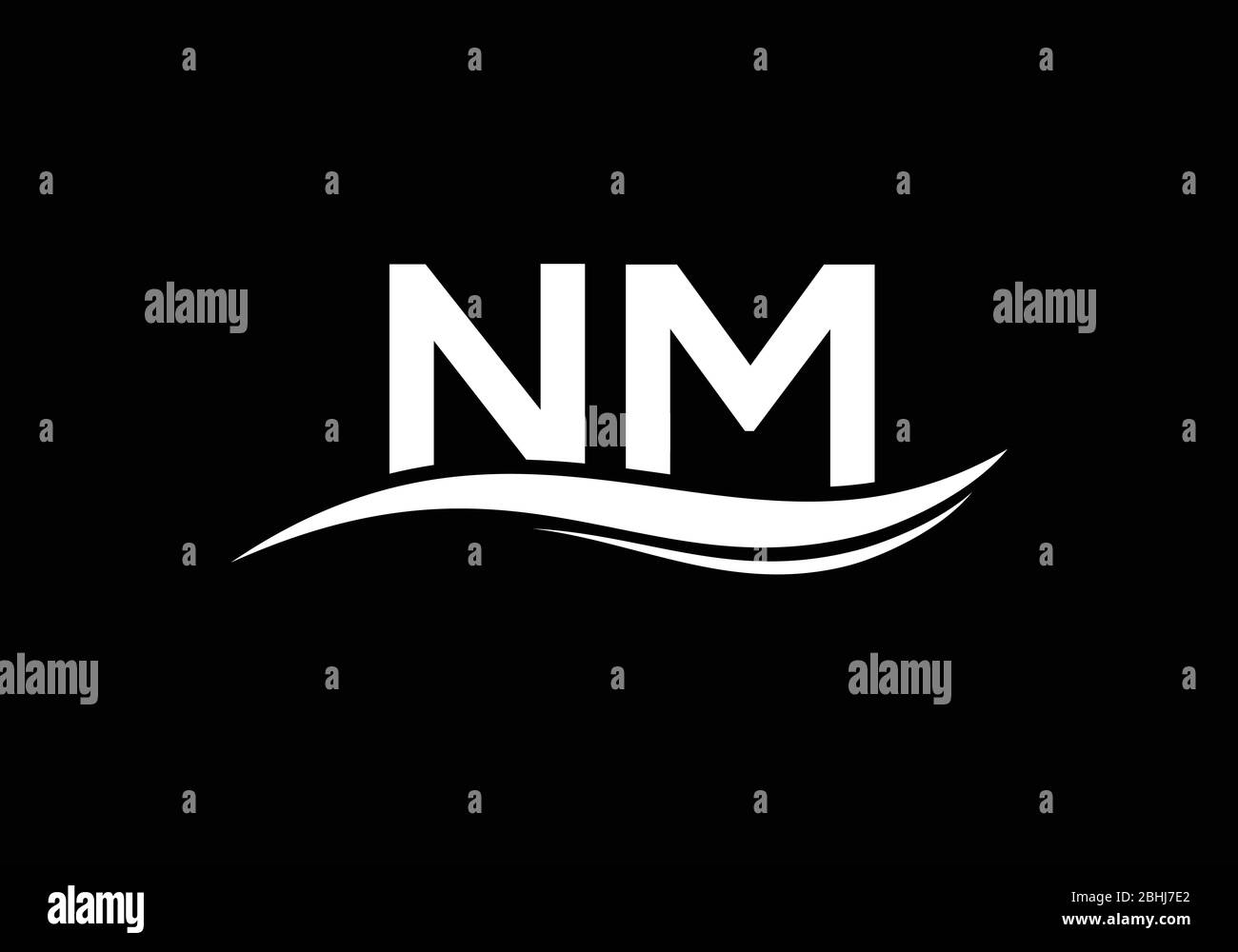 Initial Monogram Letter N M Logo Design Vector Template. NM Letter Logo ...
