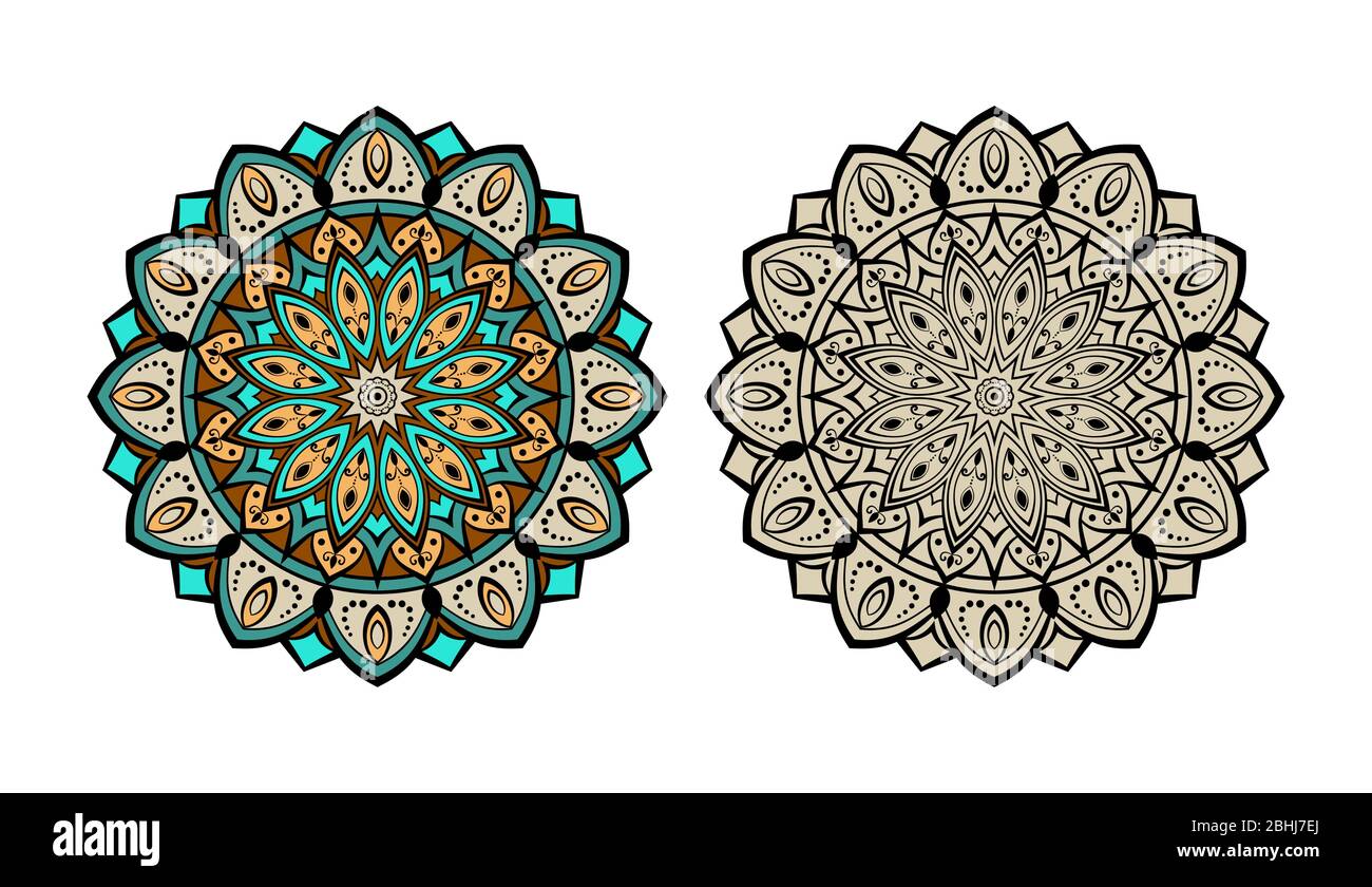 Ornament mandala vector Stock Vector Images - Alamy