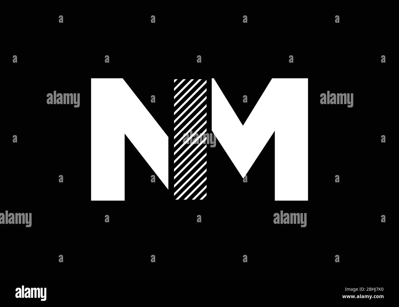 Initial Monogram Letter N M Logo Design Vector Template. NM Letter Logo ...