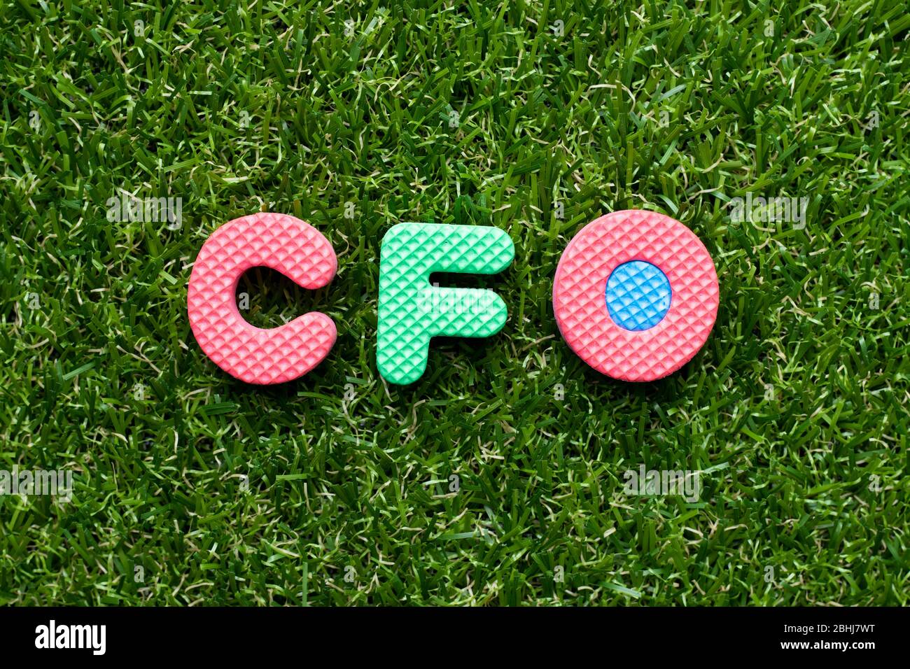 Toy foam letter in word CFO (Abbreviation of Chief Financial Officer ...