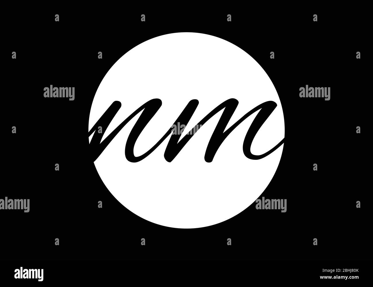 Initial Monogram Letter N M Logo Design Vector Template. NM Letter Logo ...