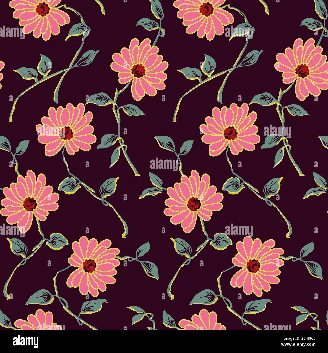 Seamless classical flower pattern hi-res stock photography and images ...