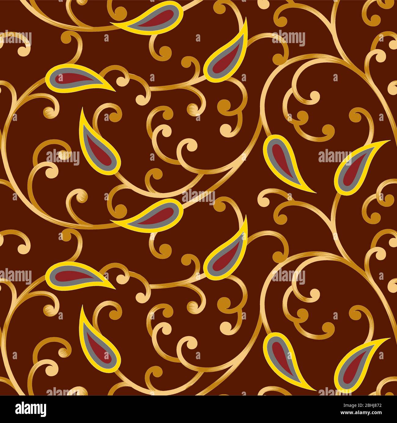 Golden paisley hi-res stock photography and images - Alamy