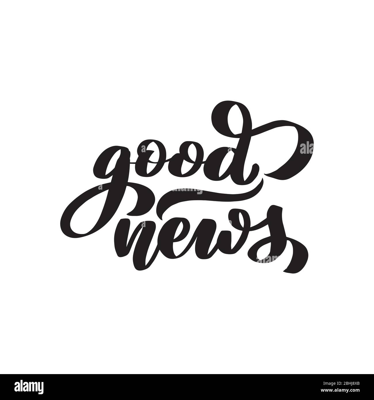 Vector calligraphy illustration isolated on white background Stock ...