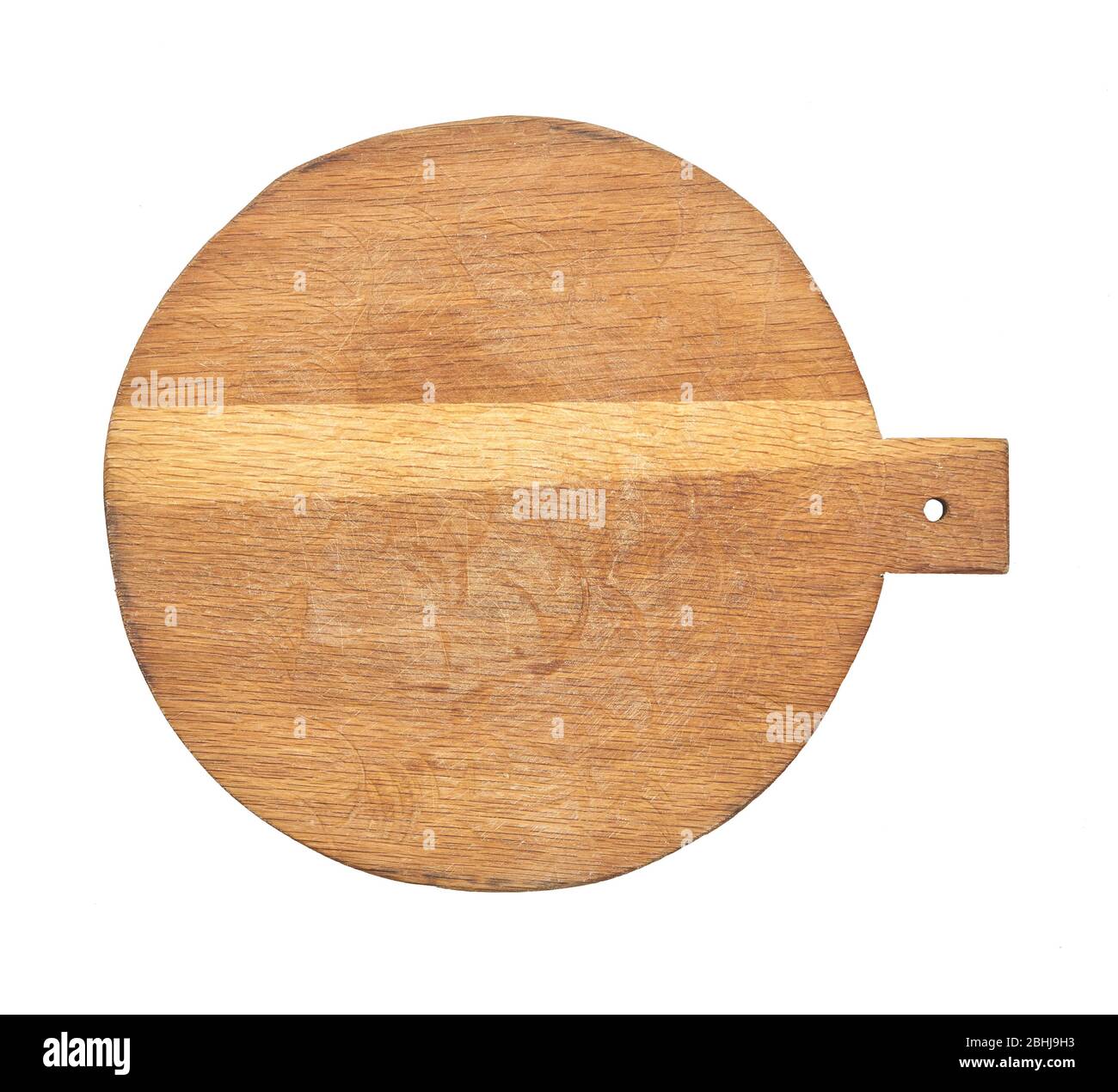 Rustic oak wooden kitchen board isolated on white background Stock ...