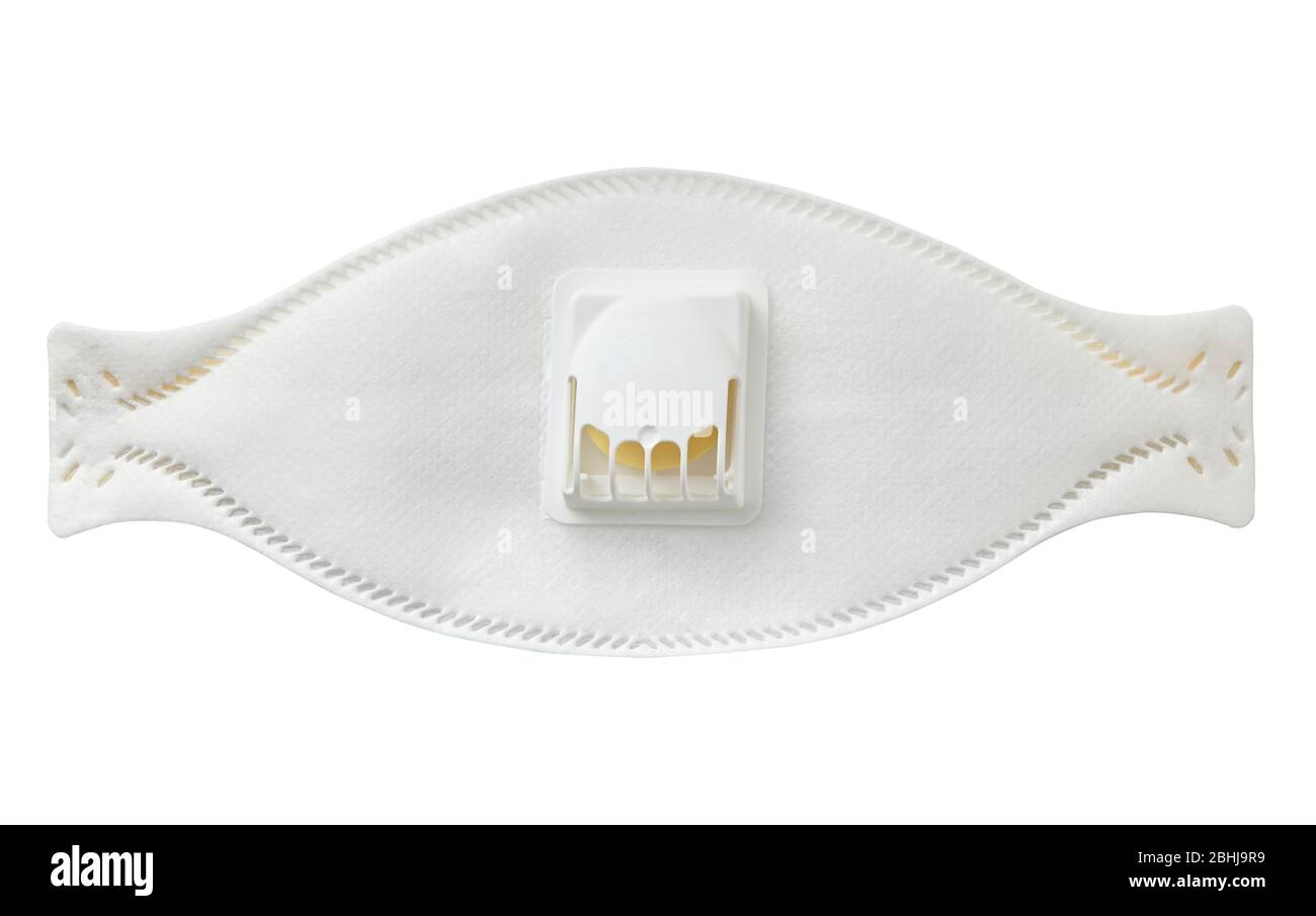 Protection filtering face mask isolated on white background with ...