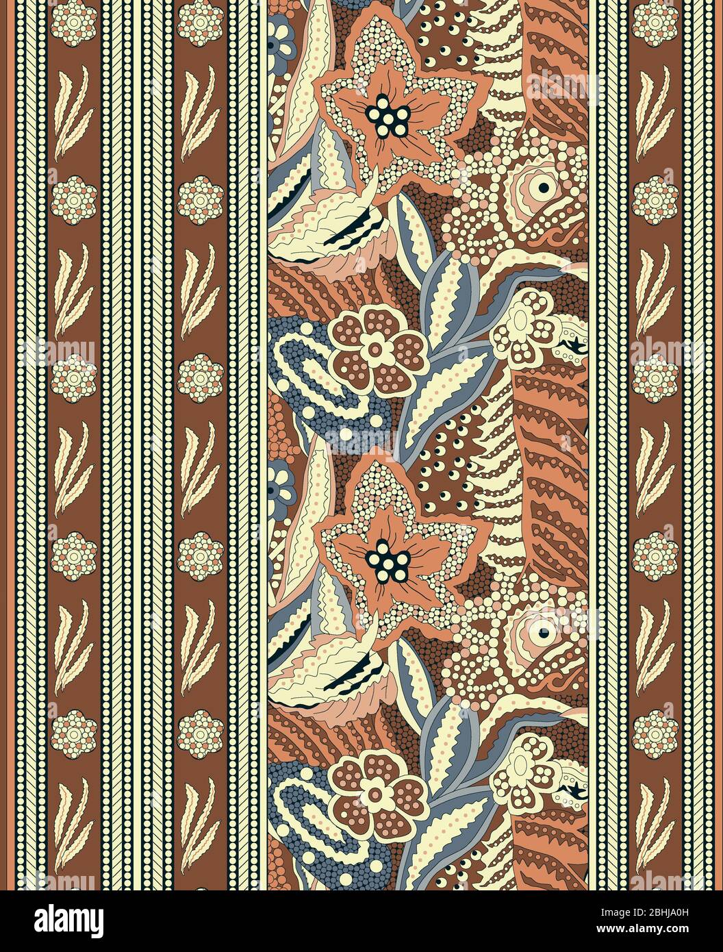 seamless abstract floral border background Stock Photo - Alamy