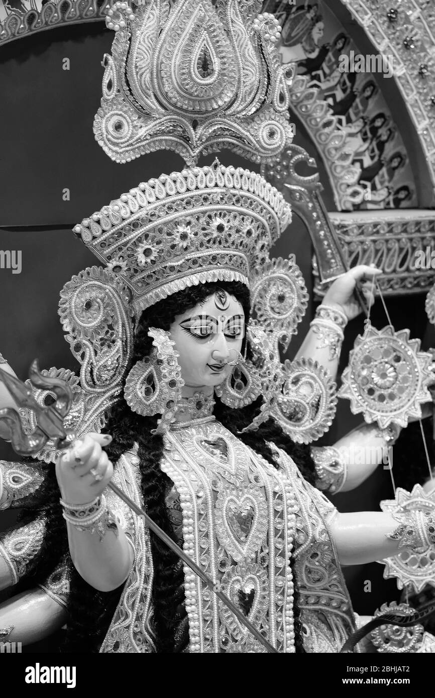 Durga Devi Wallpaper Black And White