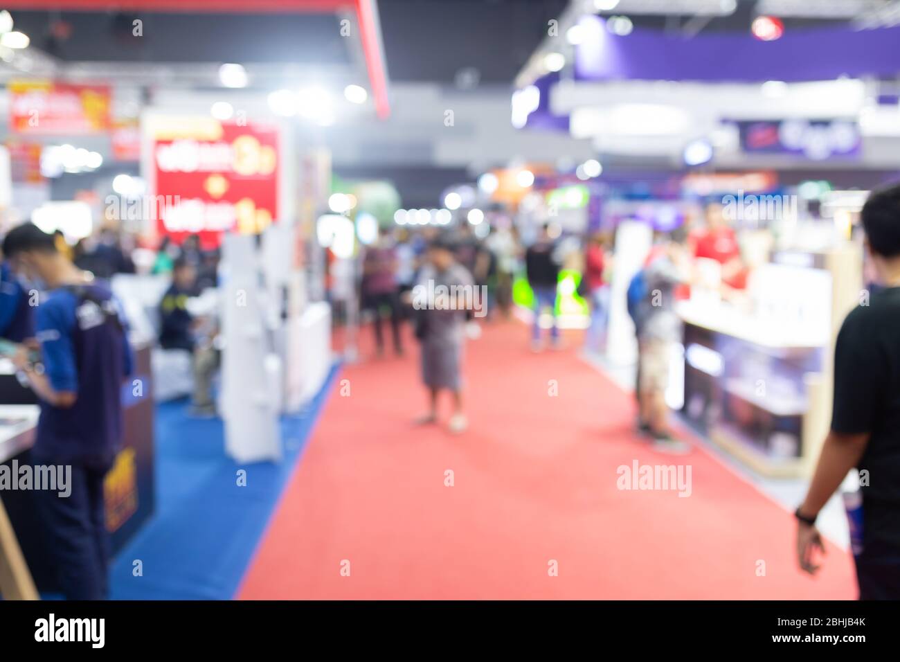Abstract blur people in exhibition hall event trade show expo ...