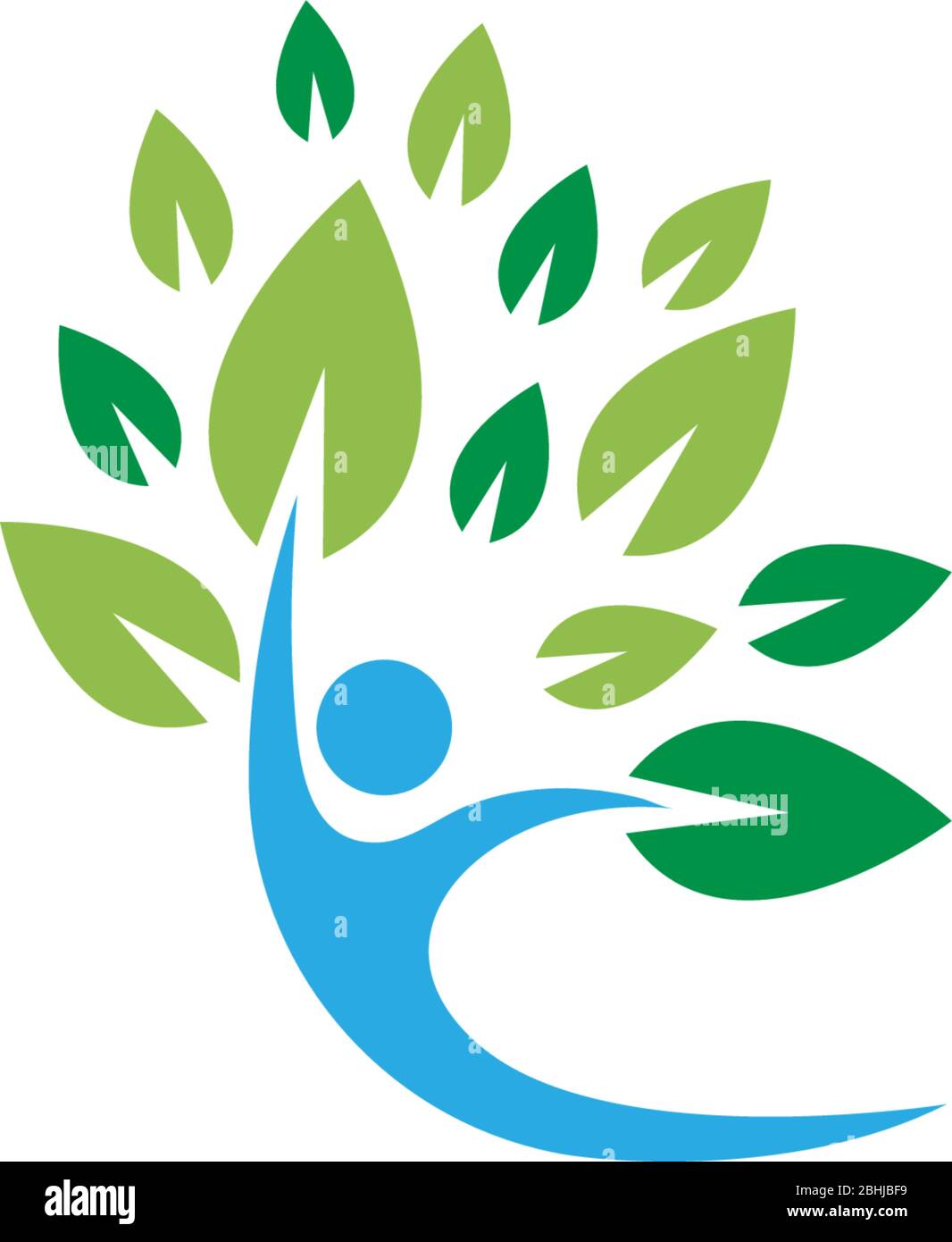 leaf logo icon illustration. community, vector design care Stock Vector ...