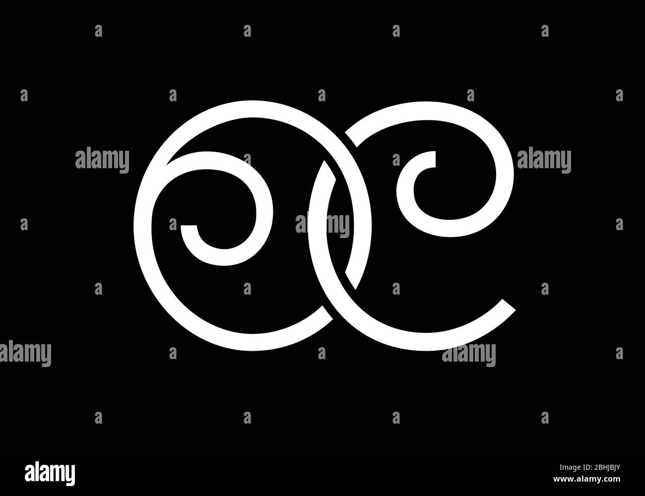 Initial Monogram Letter O C Logo Design Vector Template. OC Letter Logo ...