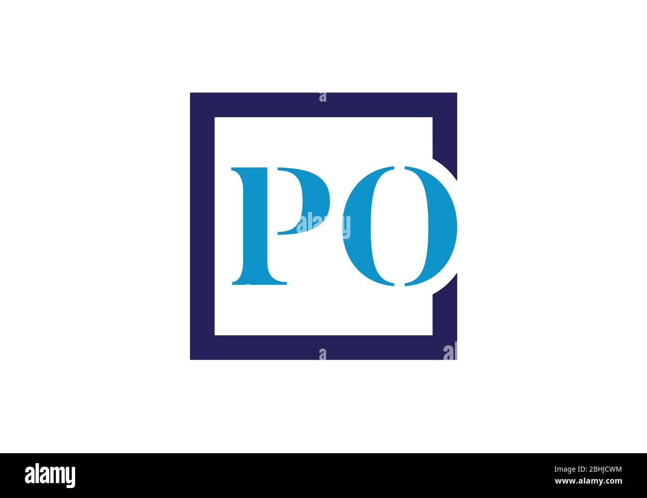 Initial Monogram Letter P O Logo Design Vector Template. PO Letter Logo ...