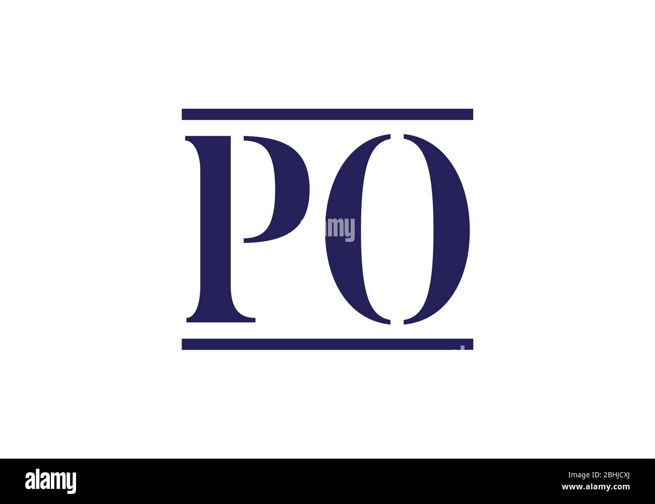 Initial Monogram Letter P O Logo Design Vector Template. PO Letter Logo ...