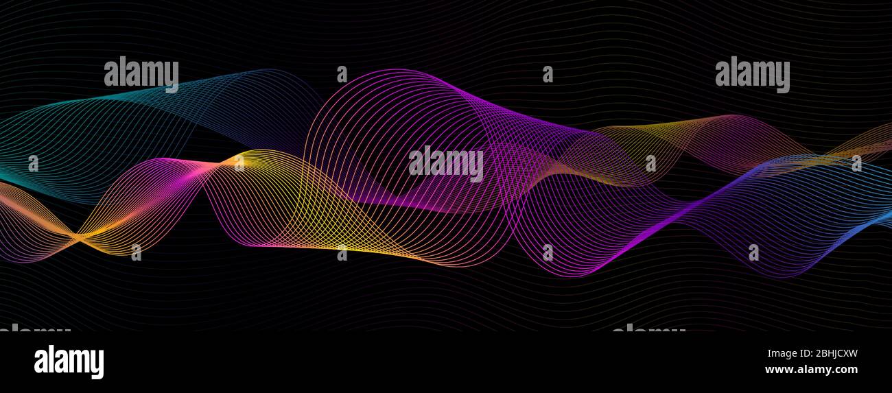 Linear bright background. Vector illustration. Abstract futuristic ...