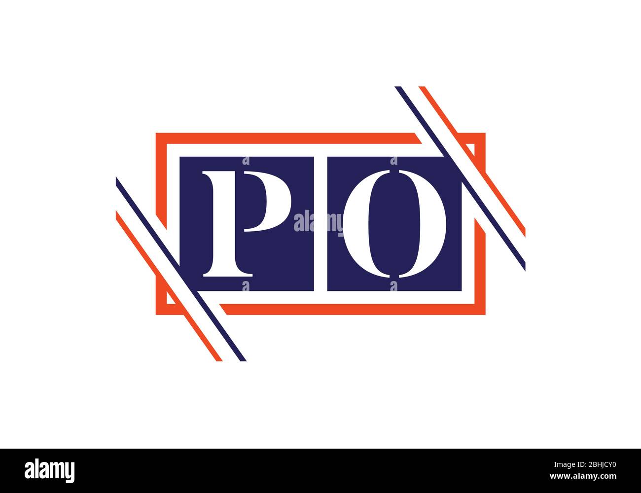 Initial Monogram Letter P O Logo Design Vector Template. PO Letter Logo ...