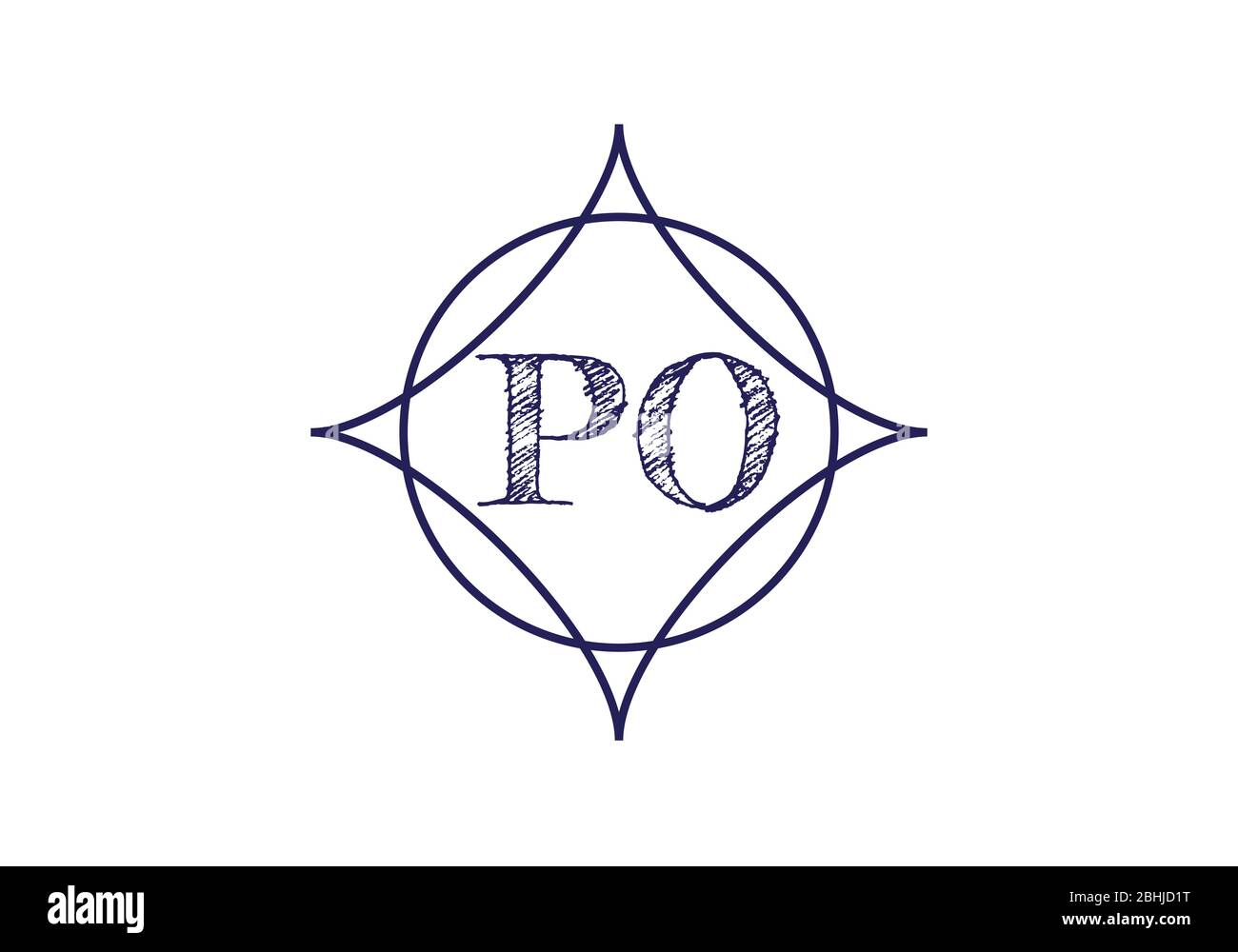 Initial Monogram Letter P O Logo Design Vector Template. PO Letter Logo ...