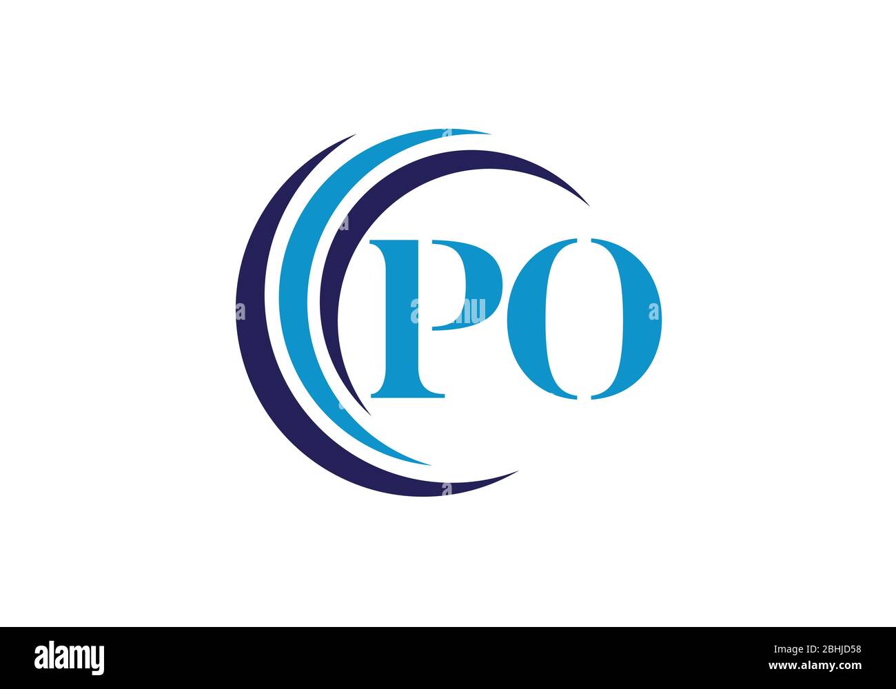 Initial Monogram Letter P O Logo Design Vector Template. PO Letter Logo ...
