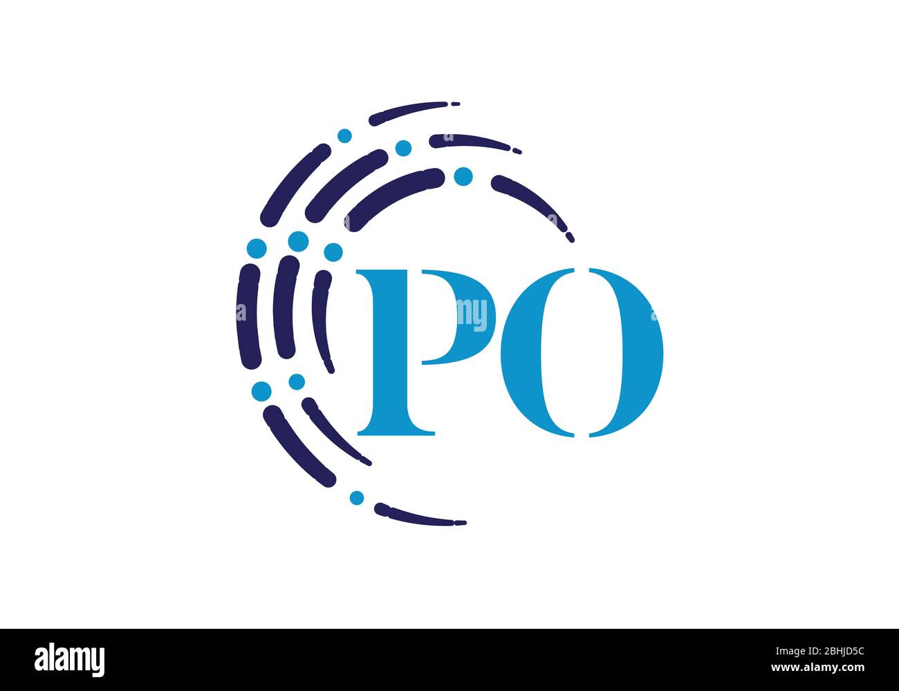 Initial Monogram Letter P O Logo Design Vector Template. PO Letter Logo ...