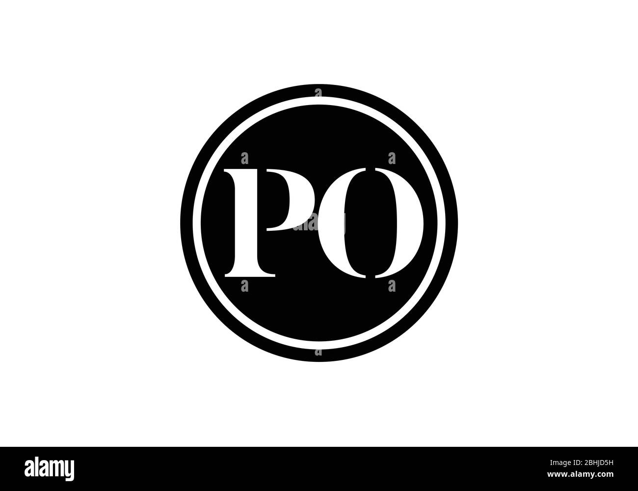 Initial Monogram Letter P O Logo Design Vector Template. PO Letter Logo ...