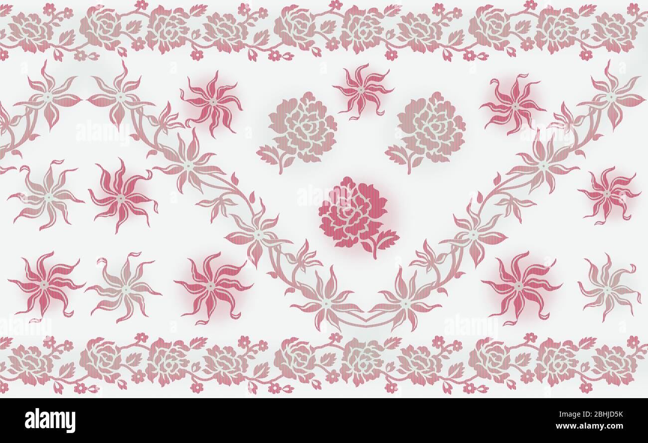 bold flower stripe pattern background Stock Photo - Alamy