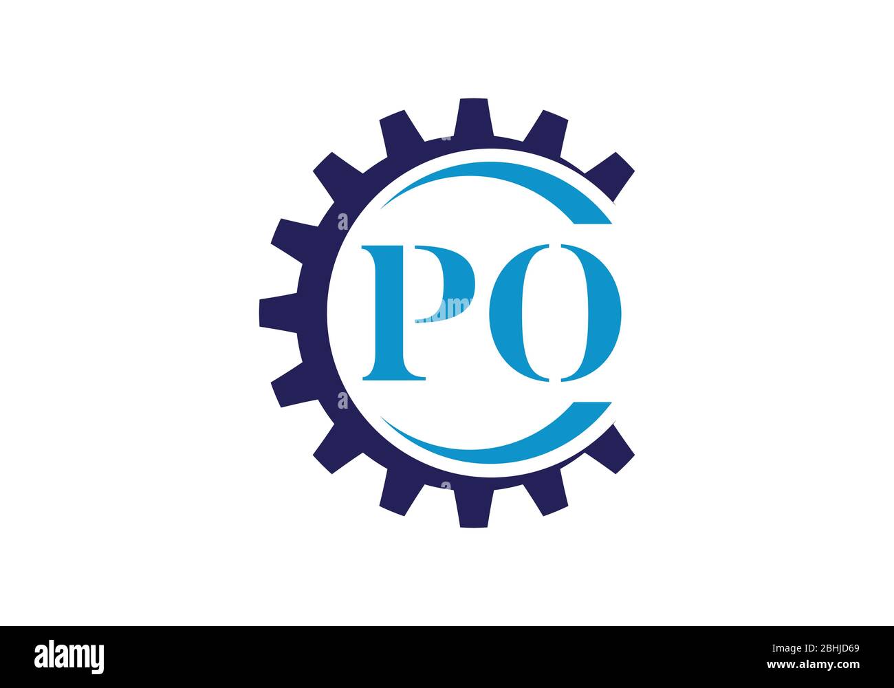 Initial Monogram Letter P O Logo Design Vector Template. PO Letter Logo ...