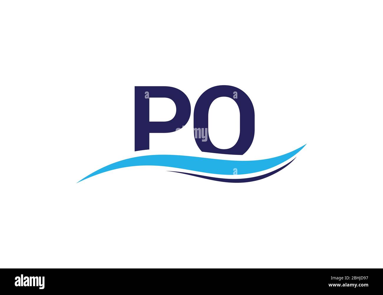 Initial Monogram Letter P O Logo Design Vector Template. PO Letter Logo ...