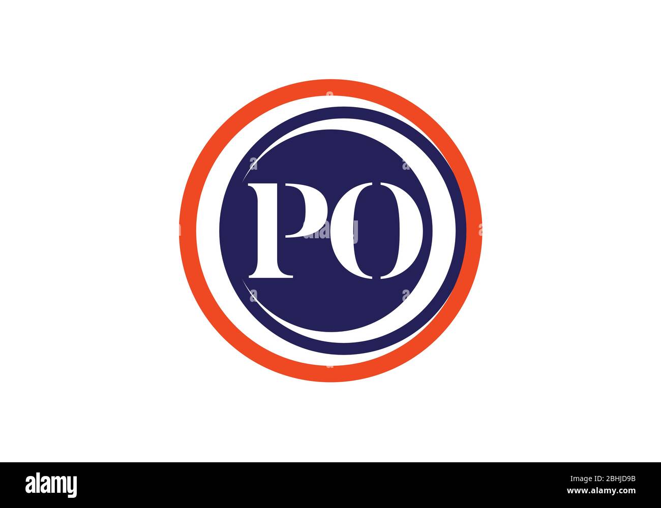 Initial Monogram Letter P O Logo Design Vector Template. PO Letter Logo ...