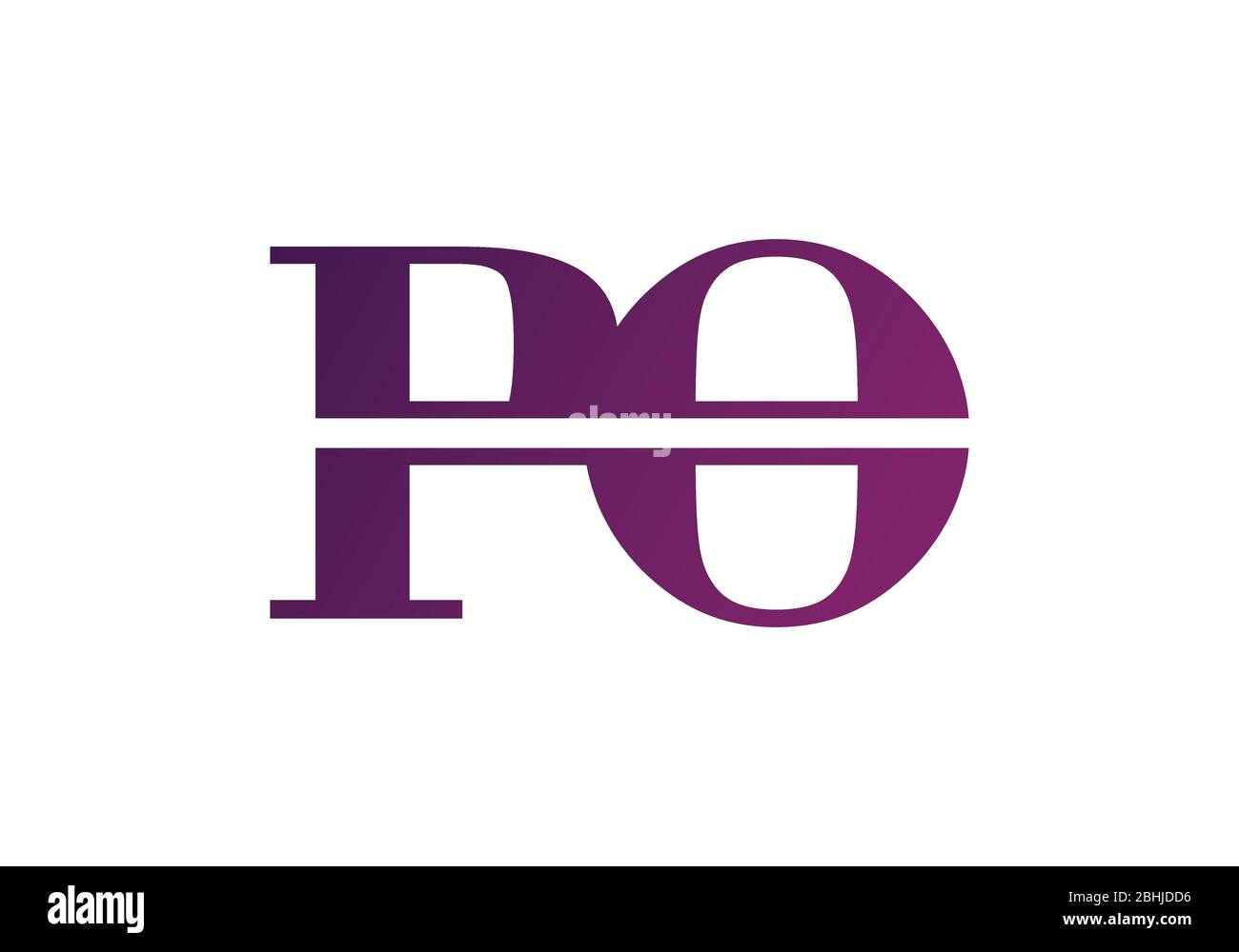 Initial Monogram Letter P O Logo Design Vector Template. PO Letter Logo ...