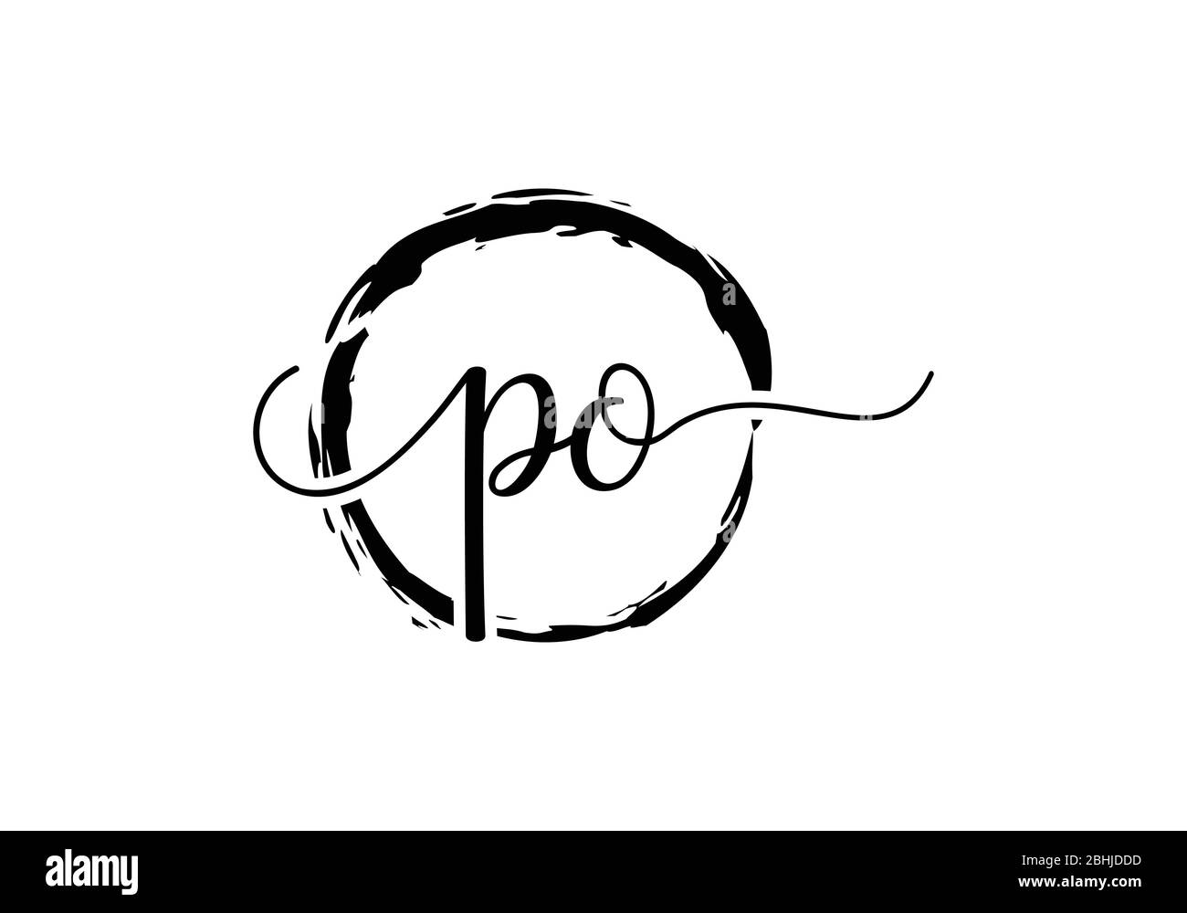 Initial Monogram Letter P O Logo Design Vector Template. PO Letter Logo ...