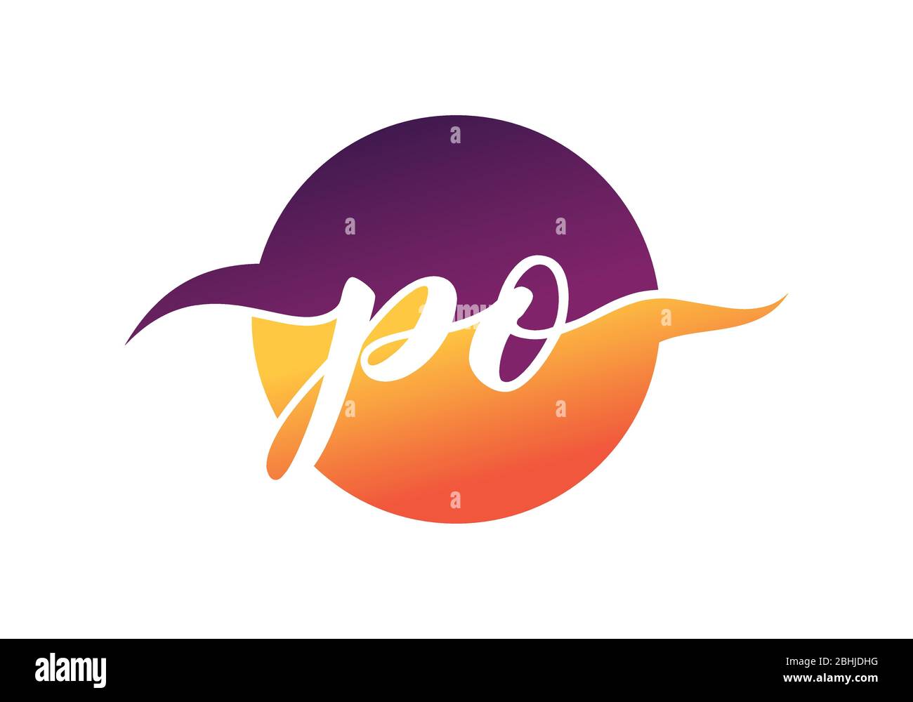 Initial Monogram Letter P O Logo Design Vector Template. PO Letter Logo ...