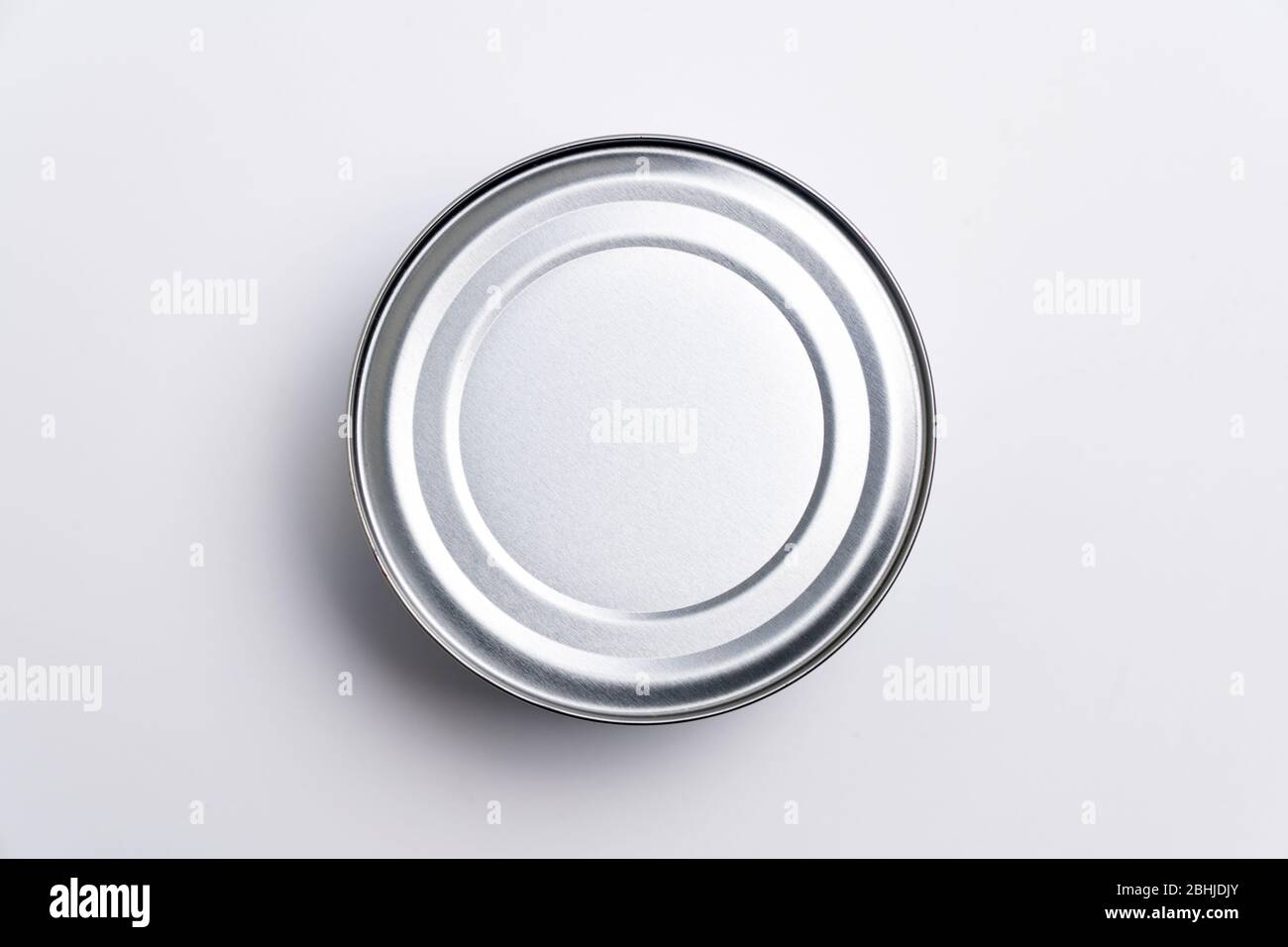 Aluminium can food view from top Stock Photo - Alamy